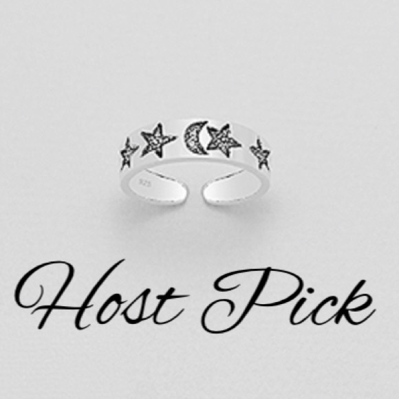 Jewelry | Sterling Silver Stars Moon Toe Ring | Poshmark